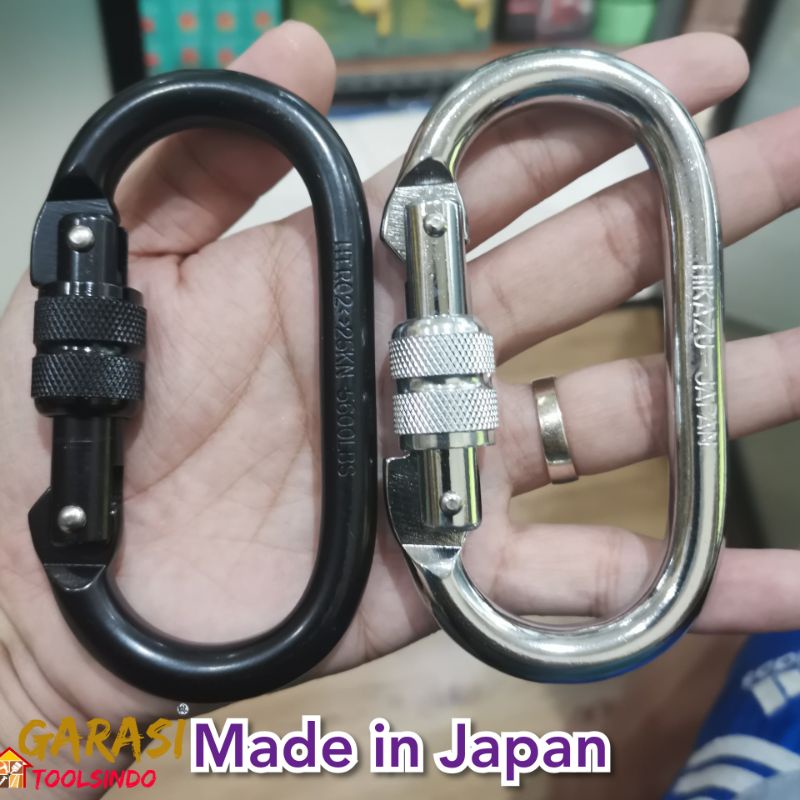 Jual carabiner gantungan panjat tebing 25 kn karabiner cantolan safety ...