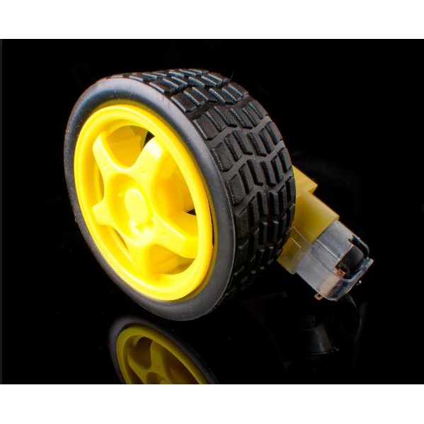 Jual Motor DC Gearbox 3V~6V Kuning + Roda untuk mobil / smart car ...