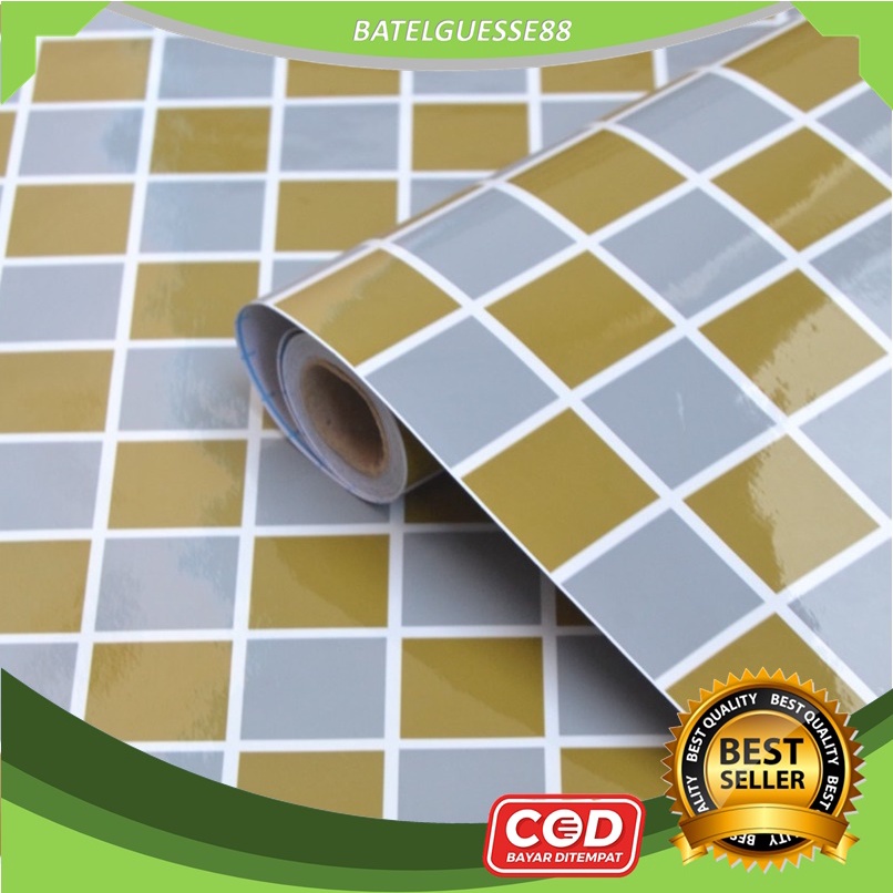 Jual (B88) WALLPAPER DAPUR PREMIUM MOTIF KERAMIK MOZAIK UKURAN 60CM X ...