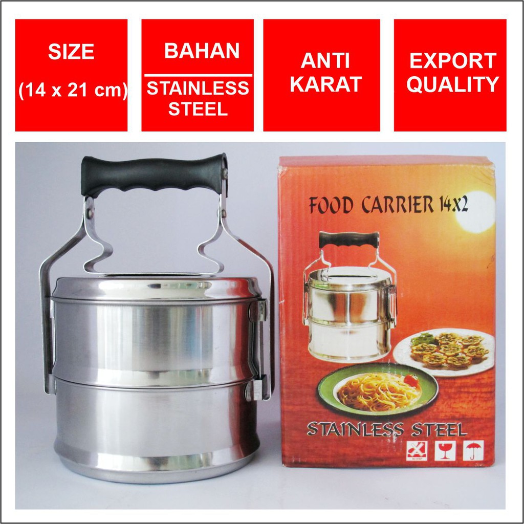 Jual Rantang Makanan Stainless 2 Susun | Shopee Indonesia