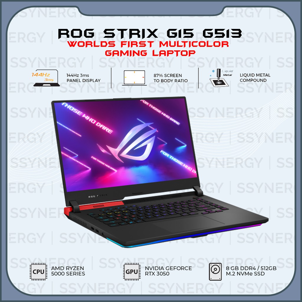 Jual ASUS ROG STRIX G513QC GeForce RTX™ 3050 - Ryzen 7 5800H 8GB 512ssd ...