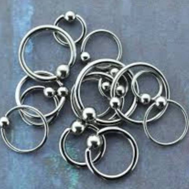 Jual 1PCS / 5PCS Anting Piercing Earring Lobe Septum Helix TragusRing ...