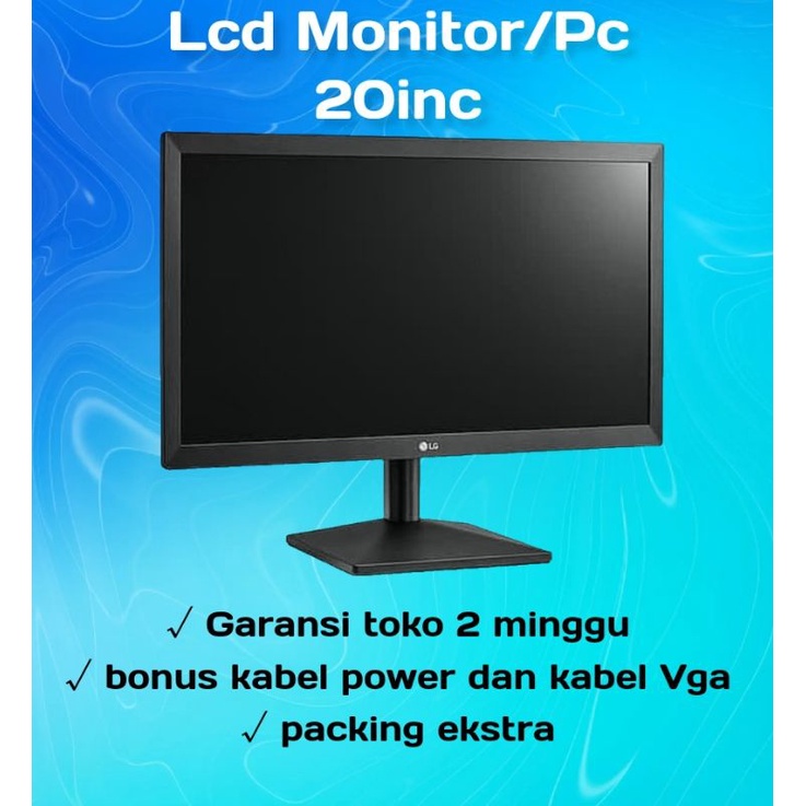 Jual lcd Monitor/pc/komputer 20inc wide normal second bergaransi ...