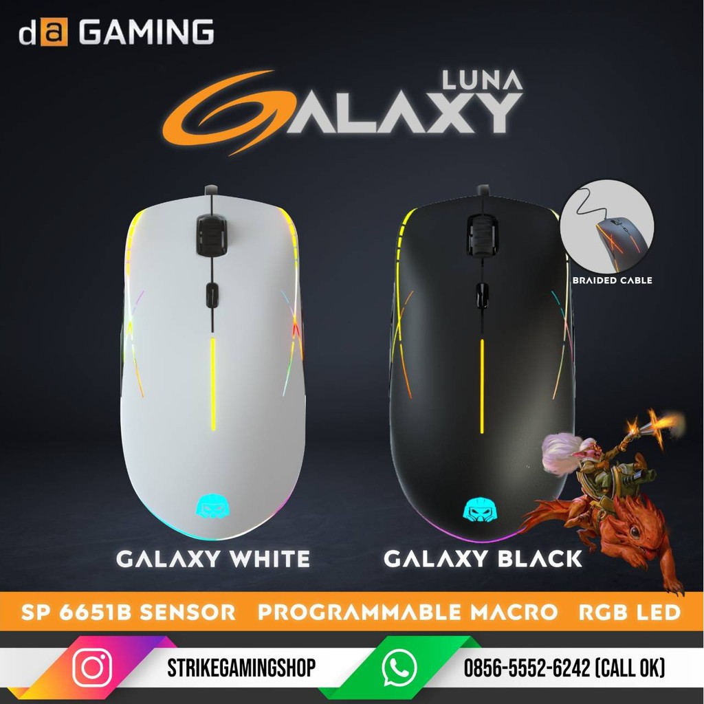 Jual DIGITAL ALLIANCE LUNA GALAXY MACRO RGB GAMING MOUSE | Shopee Indonesia