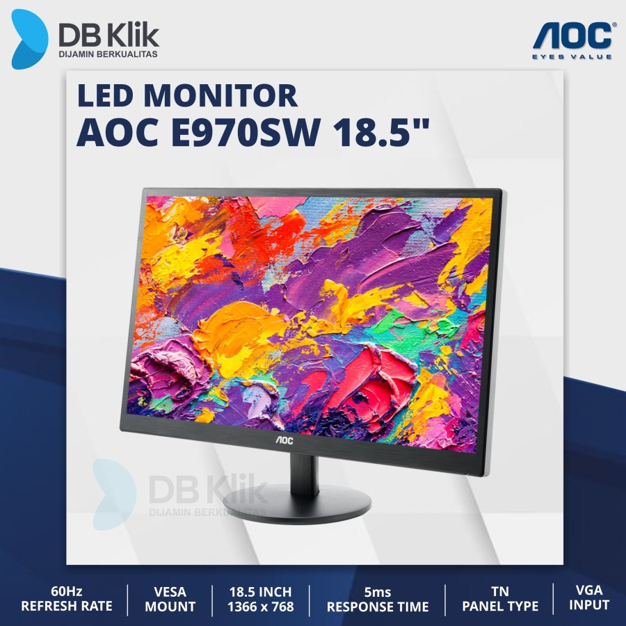Jual LED Monitor AOC E970SW 18.5" | Shopee Indonesia