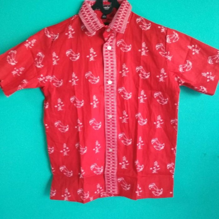 Jual BATIK SD SEKOLAH DASAR MOTIF GABUS MERAH | Shopee Indonesia