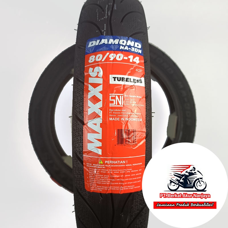 Jual Ban Maxxis Diamond MA-3DN 80/90-14 Ban Matic Tubeless BONUS Pentil ...