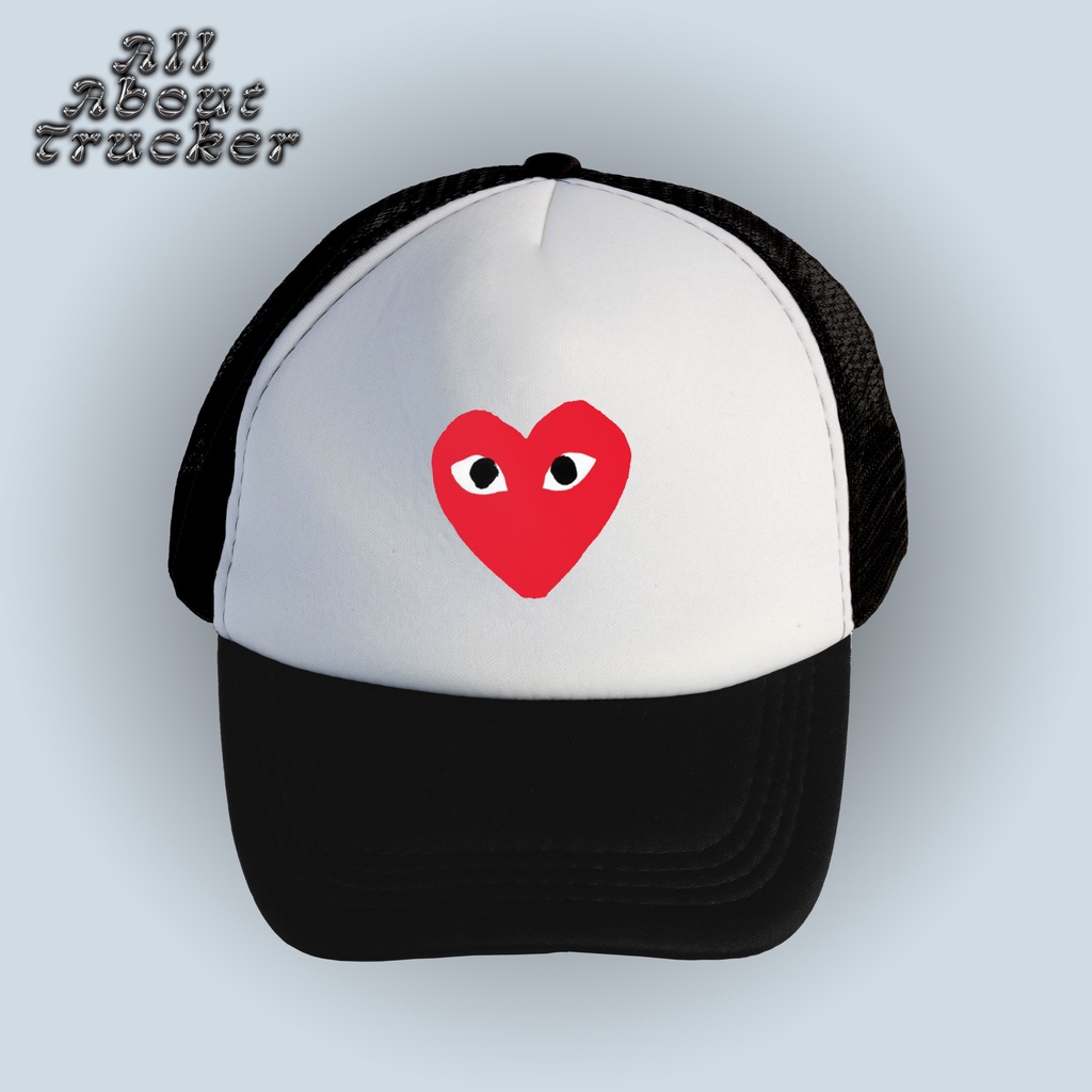Jual CDG Play Logo | Trucker Hat | All About Trucker | Shopee Indonesia