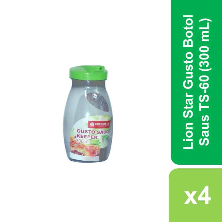 Jual Lion Star Botol Saus / Sauce Keeper Gusto 300mL x 4 Pcs (TS-60 ...