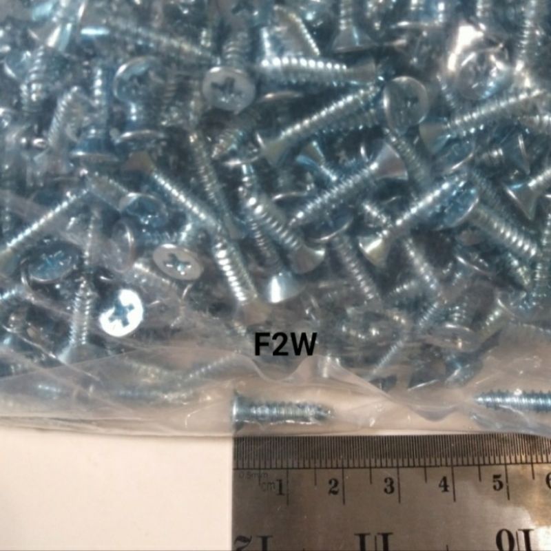 Jual 100PCS FAB 8X3/4" SEKRUP TAPPING FH (+) SKRUP KEPALA RATA 2CM | Shopee Indonesia