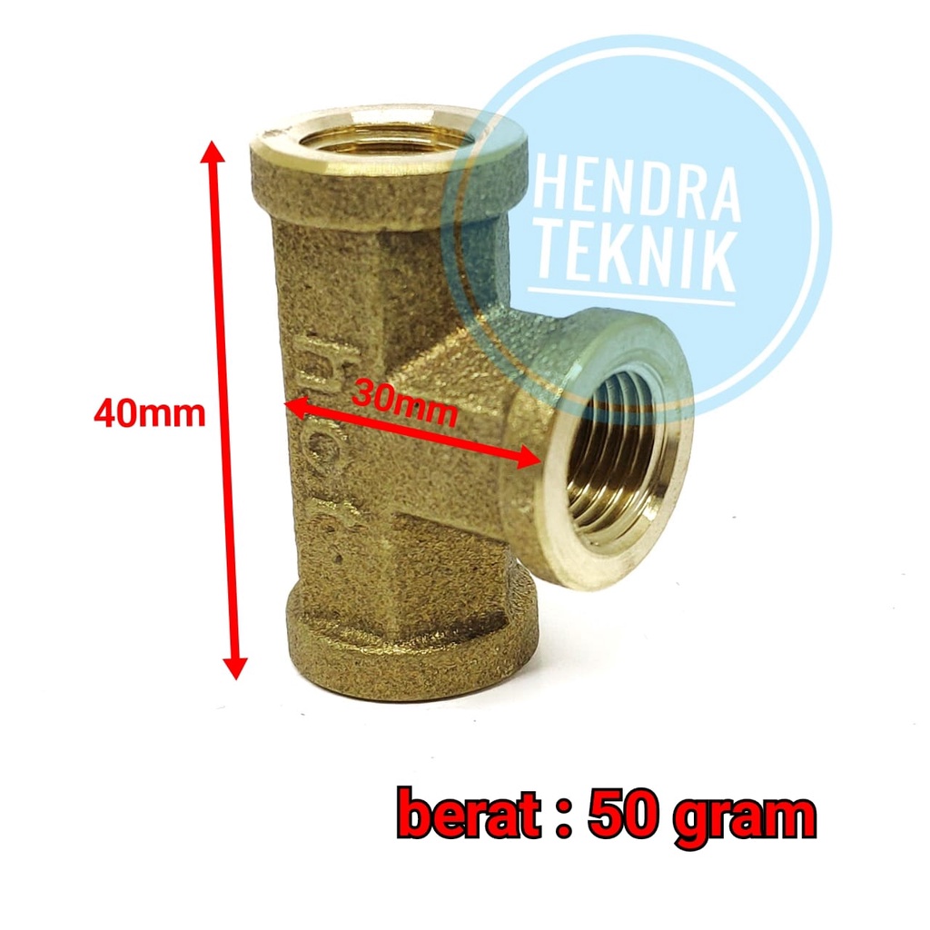 Jual SOCK T SOK TEE SOK DRAT DALAM 1/4" INCI SOKET CABANG 3 HD ...