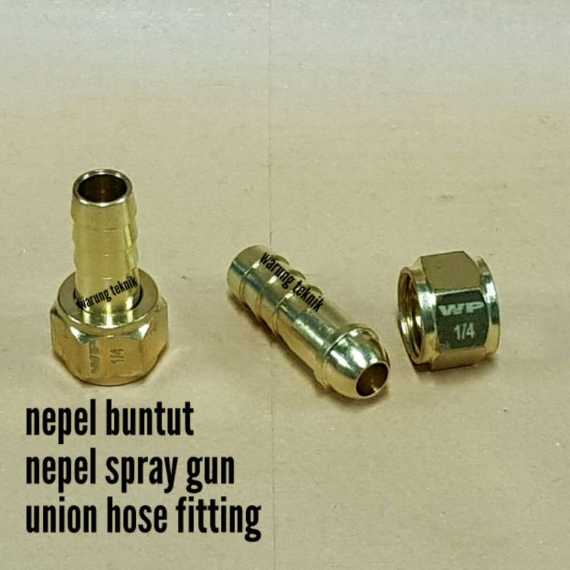 Jual WIPRO UNION HOSE FITTING NEPEL BUNTUT SPRAY GUN SAMBUNGAN SELANG 1 ...