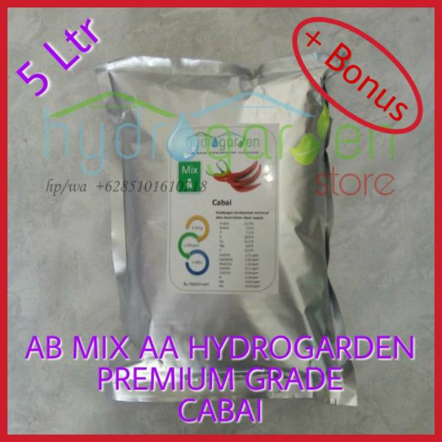Jual AB MIX CABAI AA HYDROGARDEN PREMIUM GRADE 5 Ltr | Shopee Indonesia