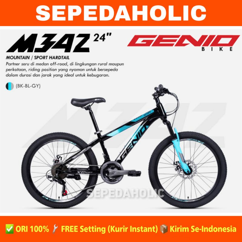 Jual Sepeda Gunung MTB GENIO M 342 Ukuran 24 Inch By United | Shopee ...