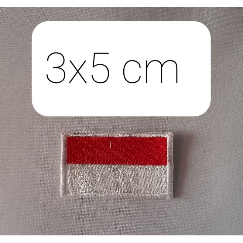 Jual Bendera merah putih bordir ukuran 5x3 cm | Shopee Indonesia