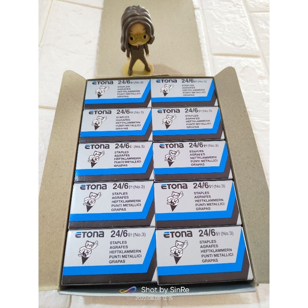Jual 1 kotak!! ETONA 24/6/Staples ETONA 24/6 NO.3/isi stapler no.3 24/6 ...