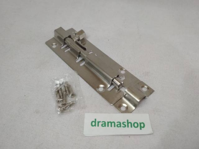 Jual slot kunci grendel pintu baja stainless steel 4" 4inch 4 inch ...