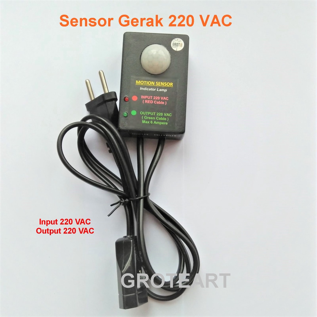 Jual Sensor Gerak otomatis 220 VAC dengan Steker | Shopee Indonesia