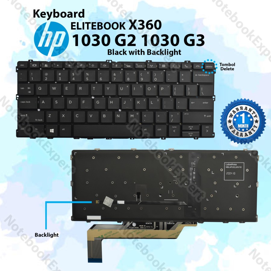 Jual Keyboard HP ELITEBOOK X360 1030 G2 1030 G3 Black With Backlight ...