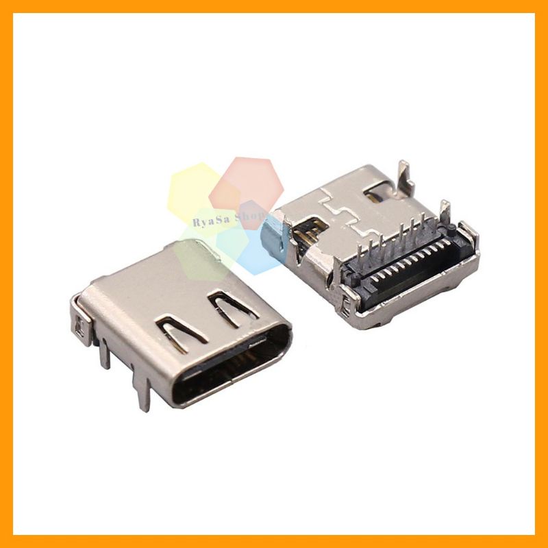 Jual Type C USB 3.1 Female Socket 24 pin Connector 4 kaki SMD High ...