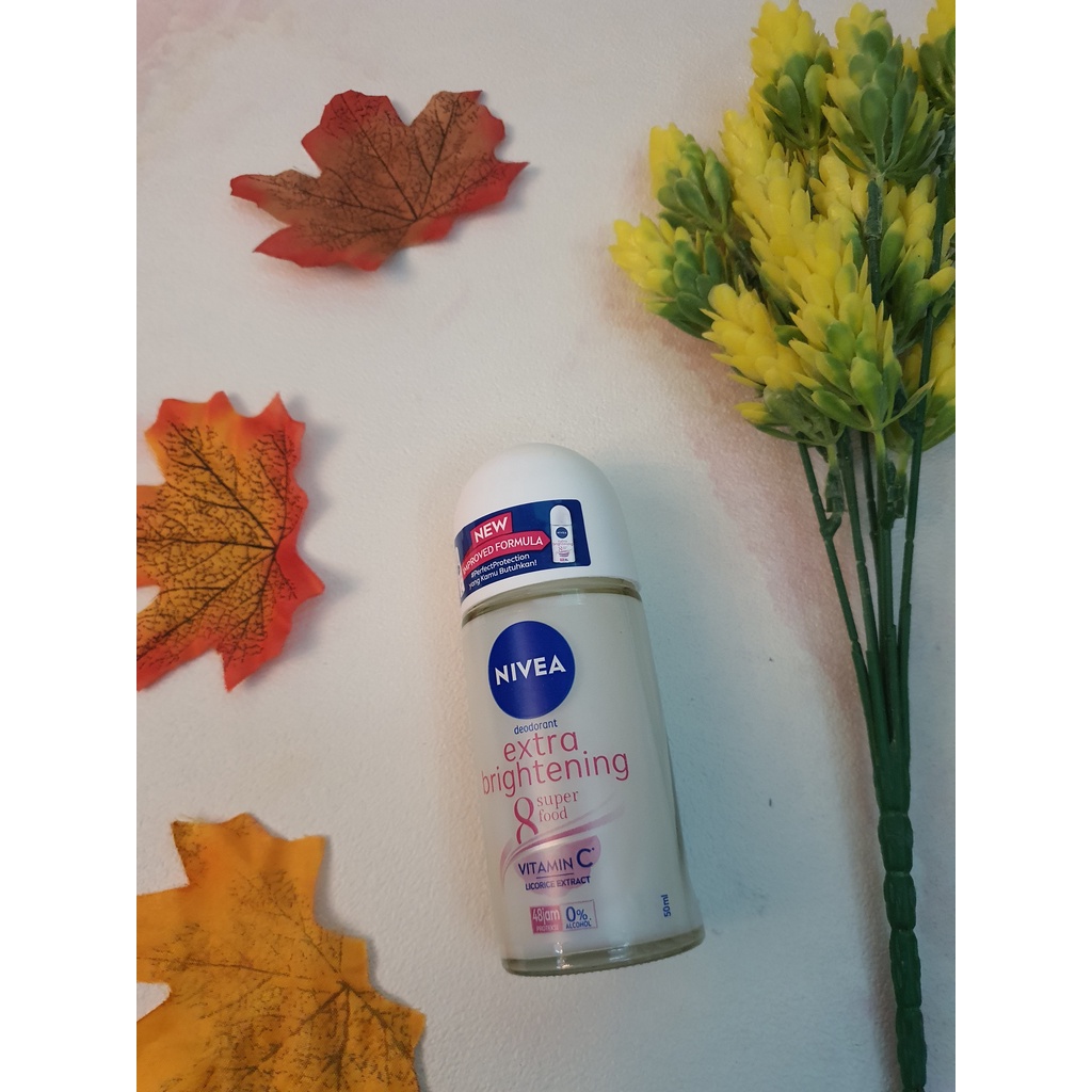 Jual Nivea Deodorant Extra Brightening Roll On 50ml | Shopee Indonesia