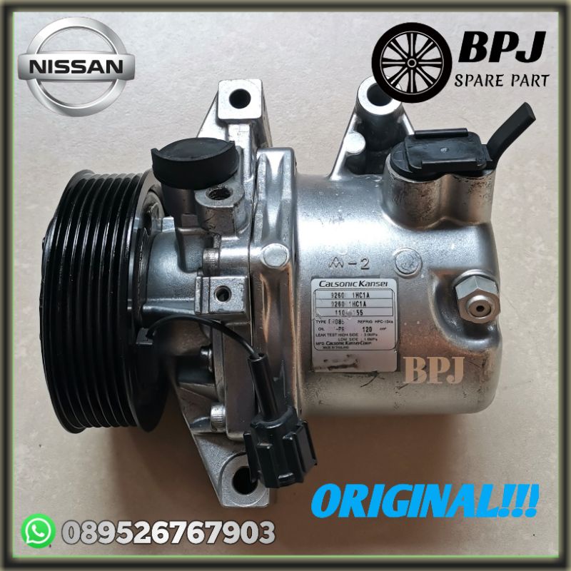 Jual Compressor Compresor Kompresor AC Nissan All New March 2011 2012 Calsonic ORIGINAL | Shopee ...