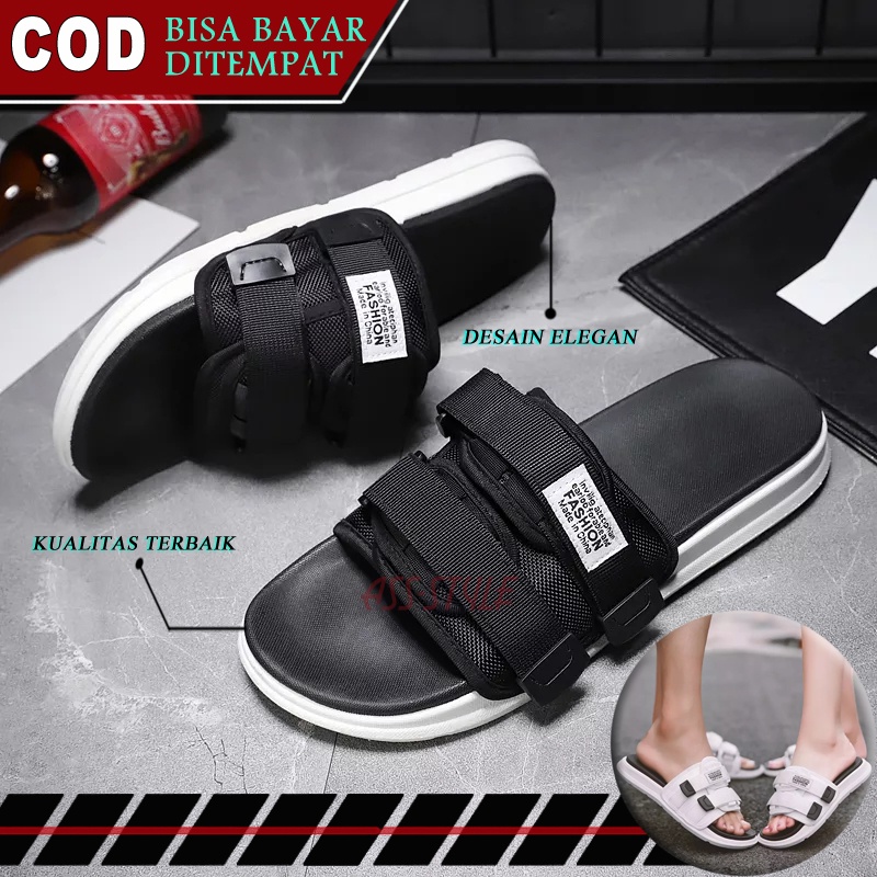 Jual Sandal Selop Slip On Sendal Slop Slide Couple Pria Wanita Korean ...