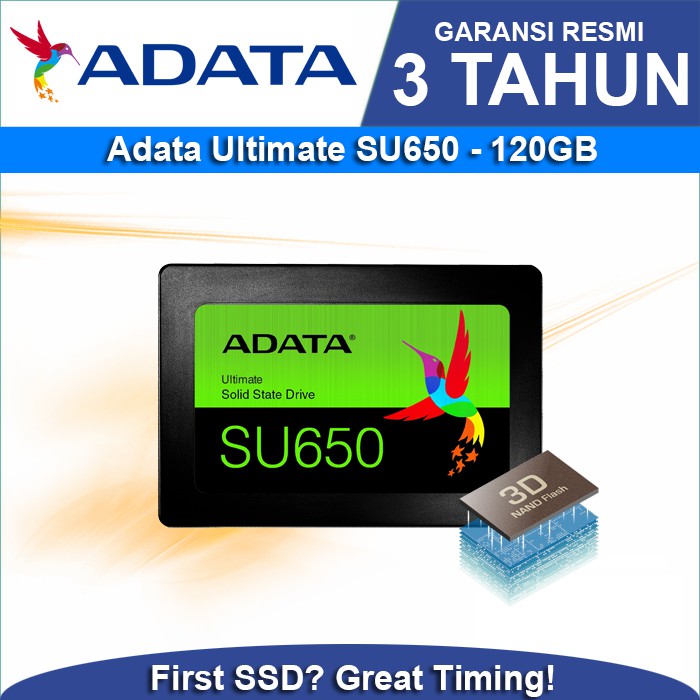 Jual SSD Adata SU650 120GB - SSD Internal SATA | Shopee Indonesia
