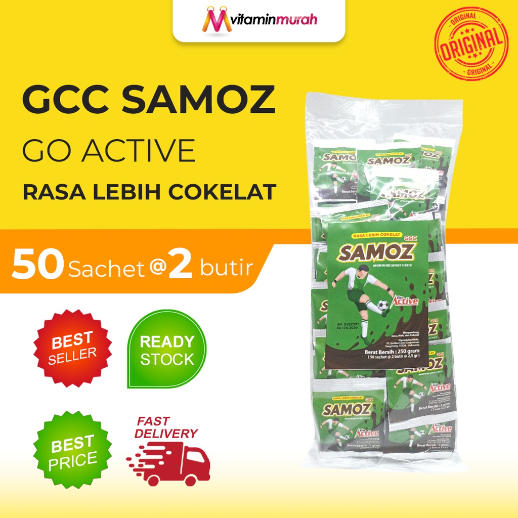 Jual SAMOZ SUPLEMEN MAKANAN KUNYAH RASA COKELAT ISI 50 SACHET @ 2 BUTIR ...