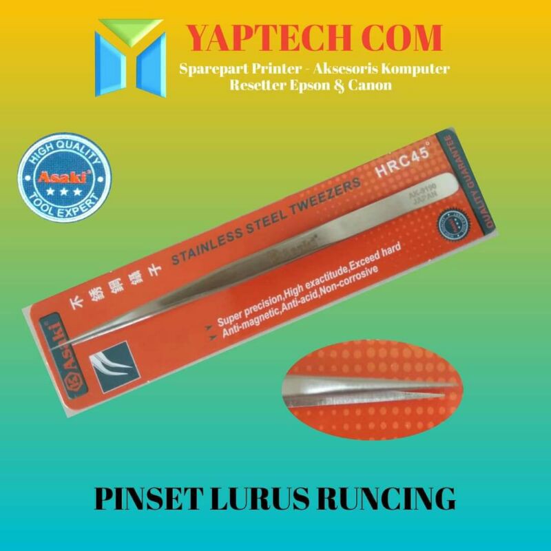 Jual PinSet Lurus Runcing Stainless steel Tweezers Merek Asaki | Shopee ...