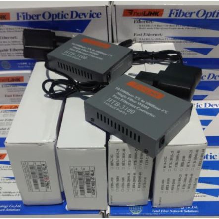 Jual Optical Media Converter HTB-3100 A+B Fiber RJ45 Netlink 1 Pasang 25KM | Shopee Indonesia