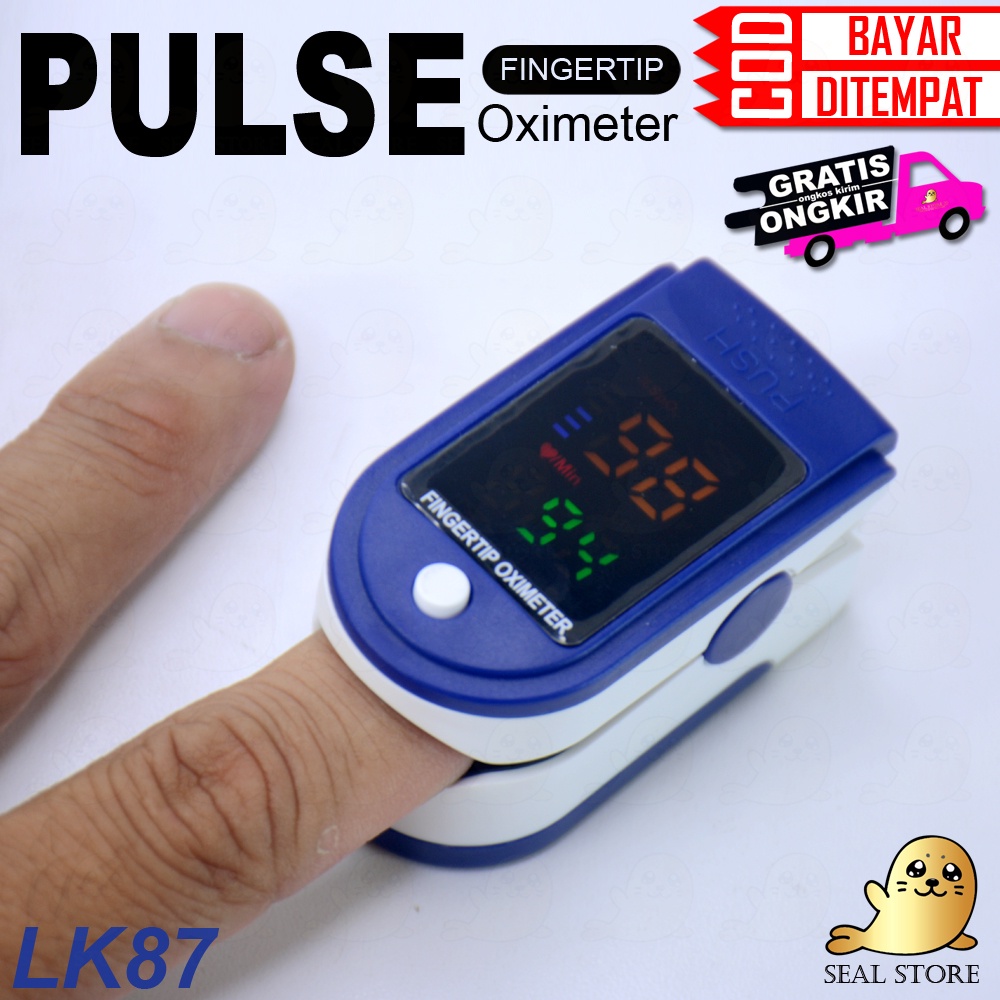 Jual LK87 [ORIGINAL] Fingertip pulse oxymeter Fingertip oximeter SpO2 LED Full Colour | Shopee ...