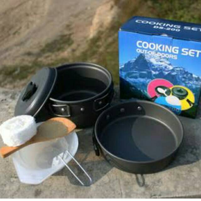 Jual Cooking Set DS200 / Nesting Teko 200 / alat masak outdoor | Shopee ...