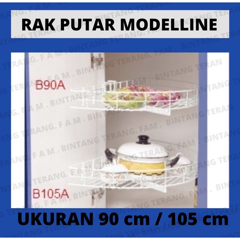 Jual BIG SALE rak putar dapur rak 1/2 lingkaran B90A & 105 A. revolving ...