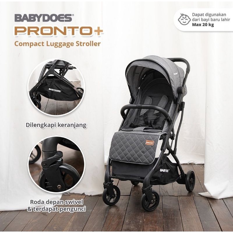 Jual Stroller Babydoes Pronto + New ( Cabin Size ) Kereta Dorong Bayi ...