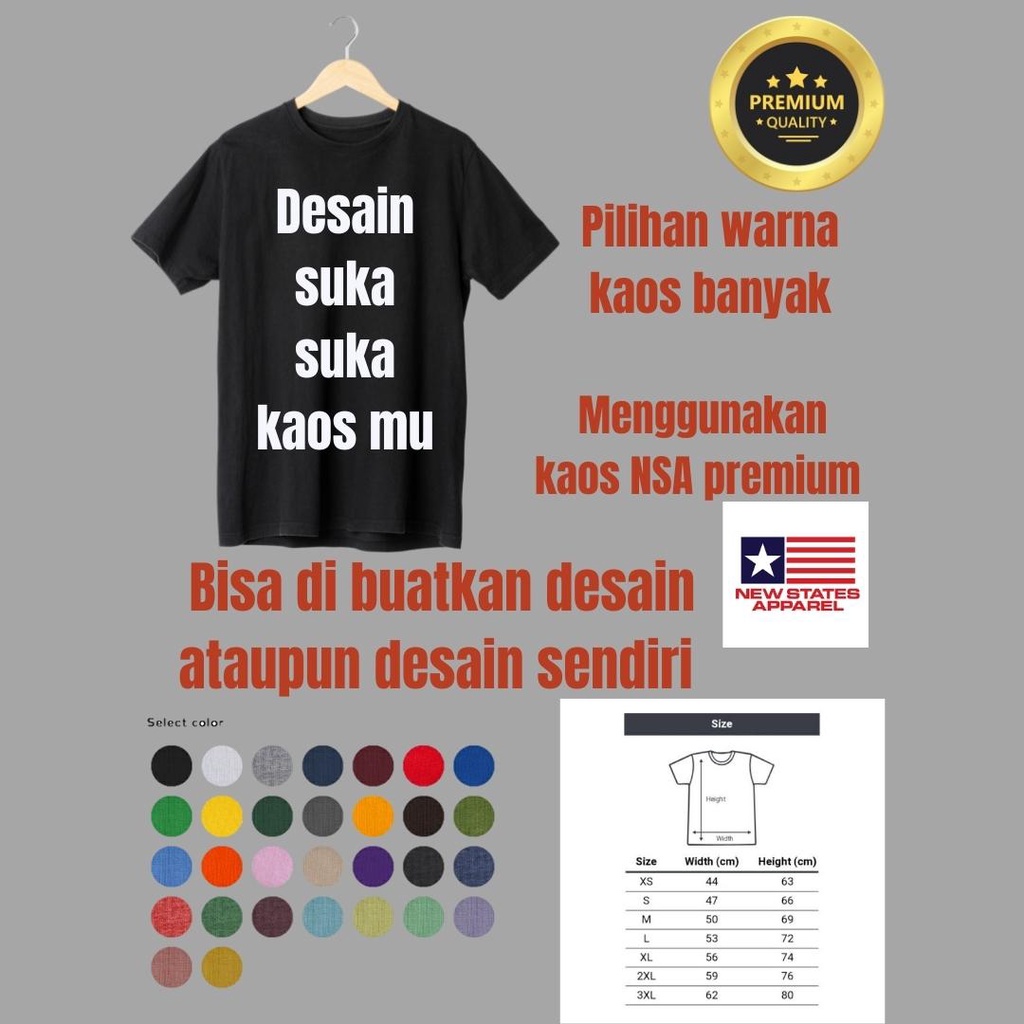 Jual costum kaos suka suka dengan kaos standar distro premium sablon ... Jual costum kaos suka suka dengan kaos standar distro premium sablon ...