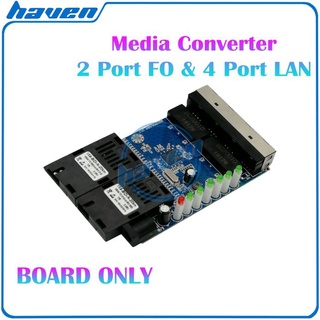 Jual Media Converter 2 Port FO 4 Port LAN 10/100 Board Only / 2 FO 4 LAN | Shopee Indonesia