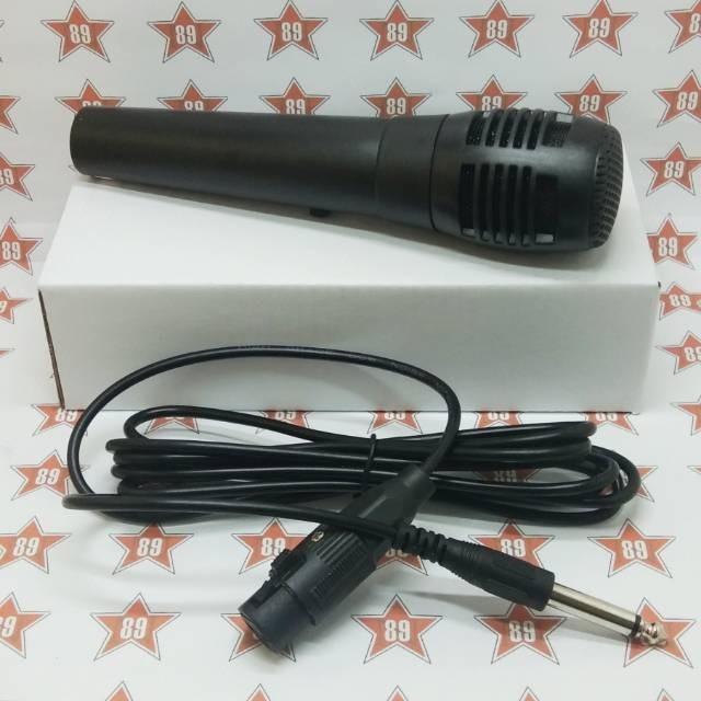 Jual Mic microphone kabel Karaoke mic cable - colokan besar dan kecil ...