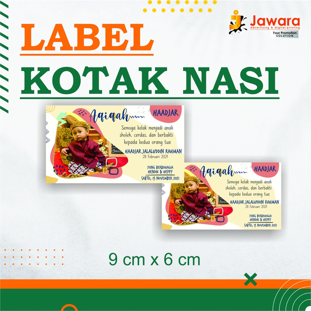 Jual Sticker Label Makanan/Kotak Nasi/Steorofom, Jawara Print, Ponorogo ...
