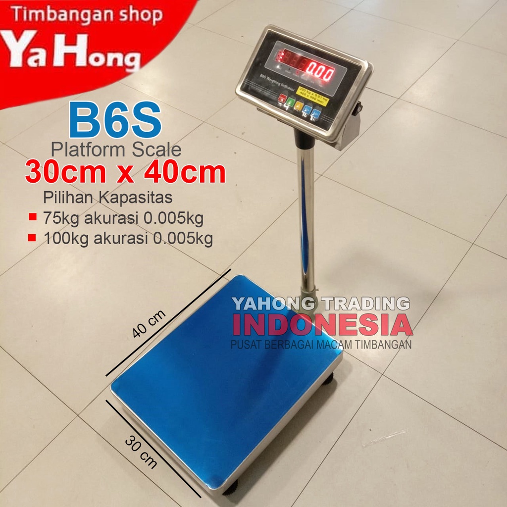 Jual Timbangan Barang Digital 75kg 100kg / Bench Scale B6S 30cm x 40cm ...
