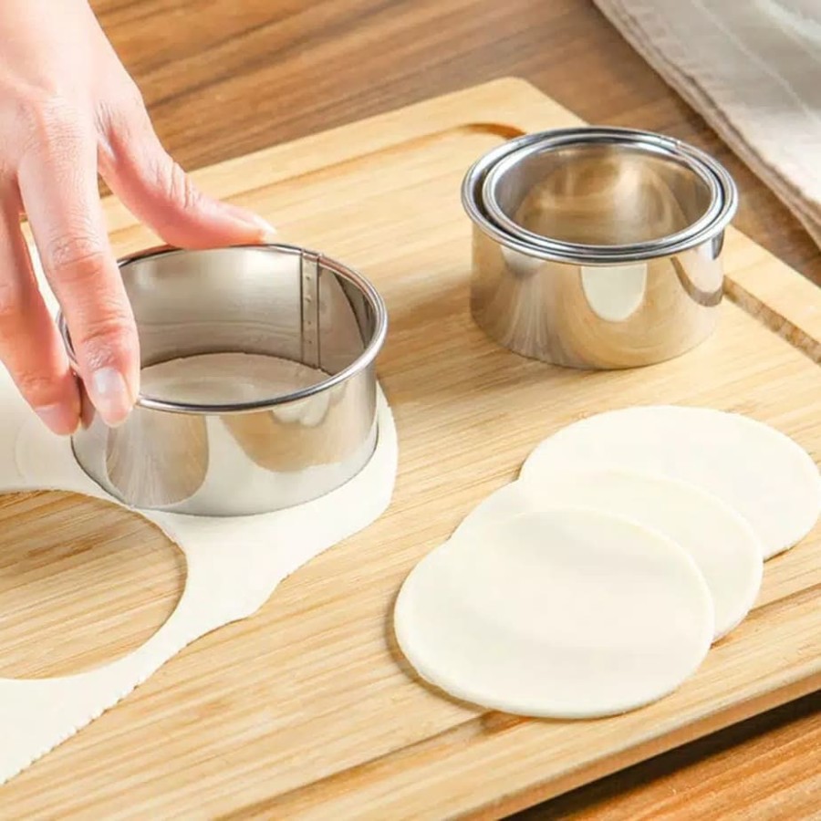 Jual Cetakan Kue Bulat Ring Cutter Set 10 Pcs Stainless steel | Shopee ...