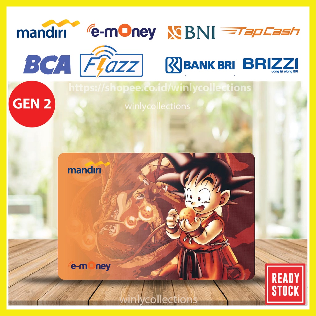 Jual KARTU EMONEY ETOLL GOKU GAME DRAGON BALL FLAZZ BCA GEN 2 MANDIRI ...
