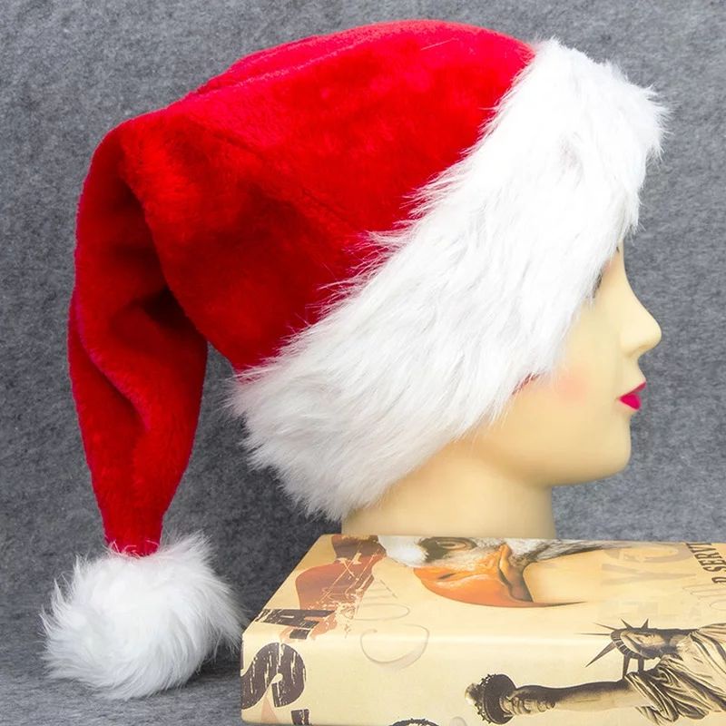 Jual Topi Santa Claus Beludru High Quality Santa Claus Hat Christmas ...