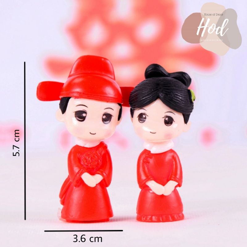 Jual Topper Red Couple Set Hiasan Kue Anniversary Birthday Cake ...