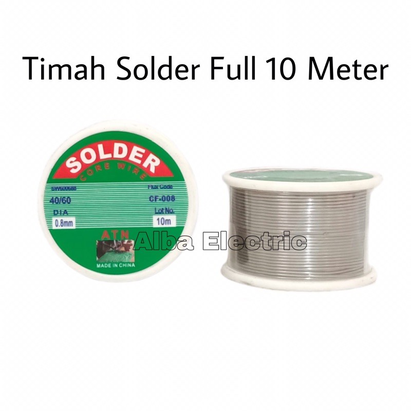 Jual TIMAH SOLDER 0,8mm FULL 10m ATN Timah solder 10 Meter ATN Timah ...
