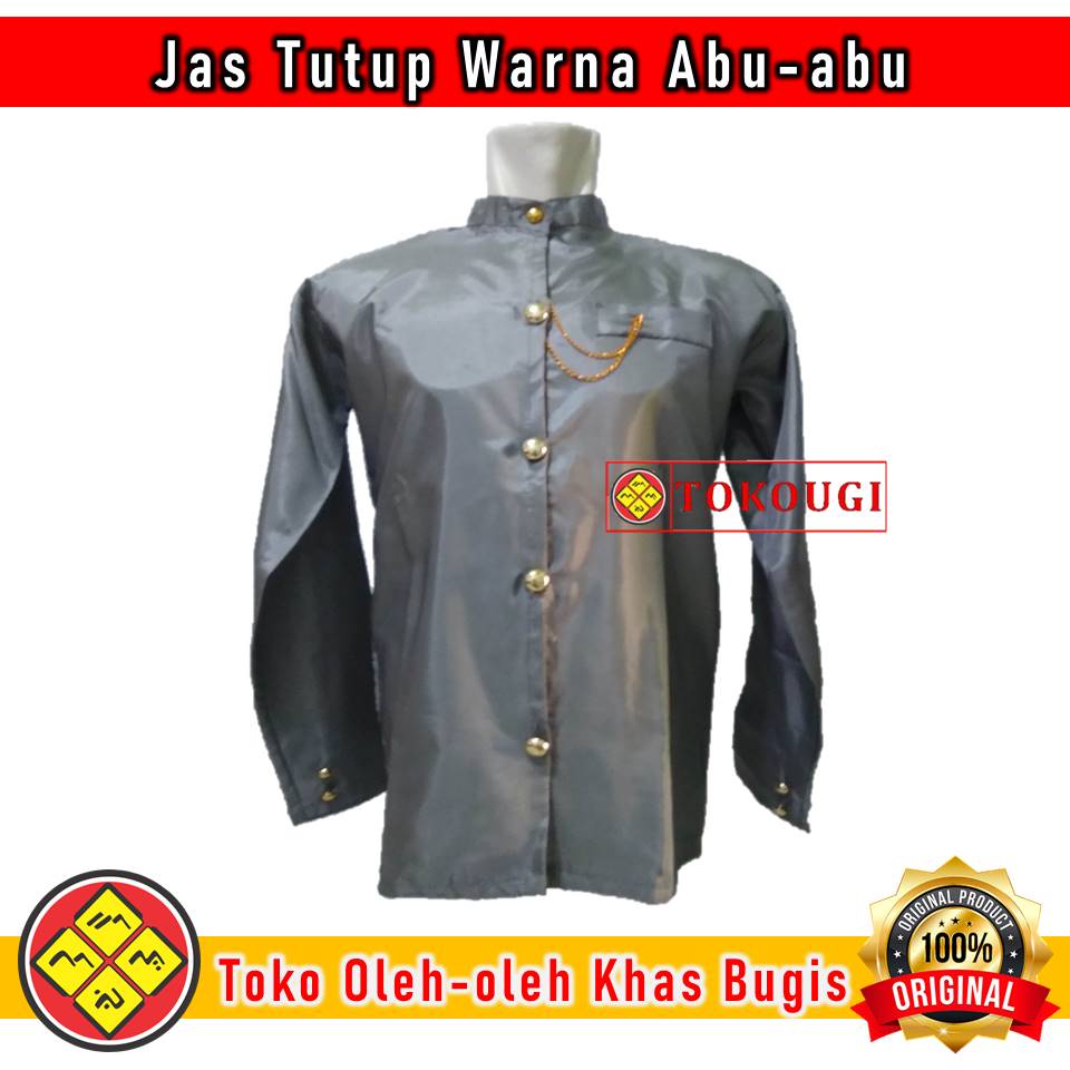 Jual Jas Tutup Khas Bugis Makassar Warna Abu-abu Terbaru | Shopee Indonesia