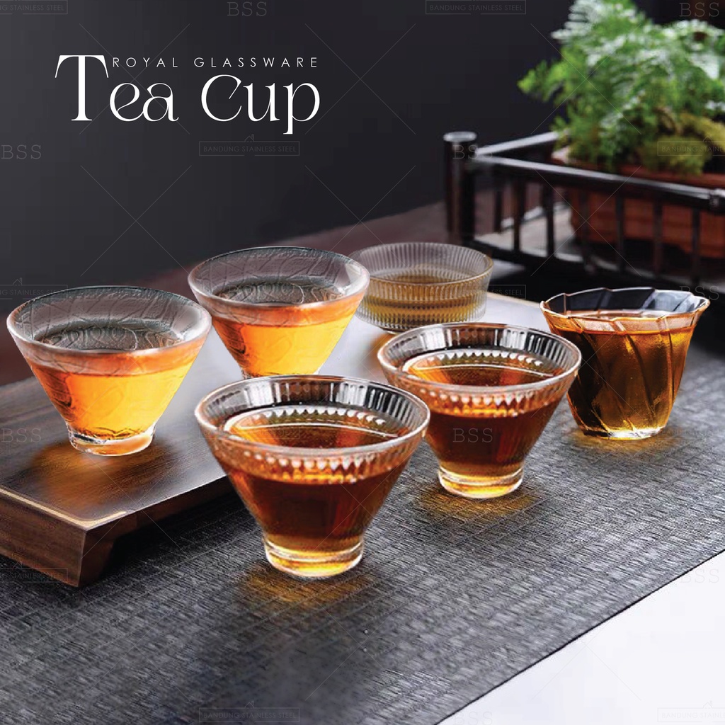 Jual Cangkir Teh Kaca Ocha Gelas Cantik Kecil Unik Glass Motif Hot Tea ...
