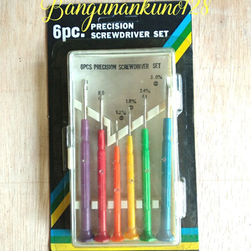 Jual Obeng Jam / Obeng Arloji set warna warni 6 pcs | Shopee Indonesia