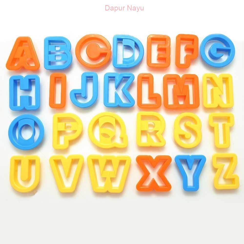 Jual Cookies Cutter Bentuk Alphabet 26 pcs Cetakan Kue Bentuk Huruf ...