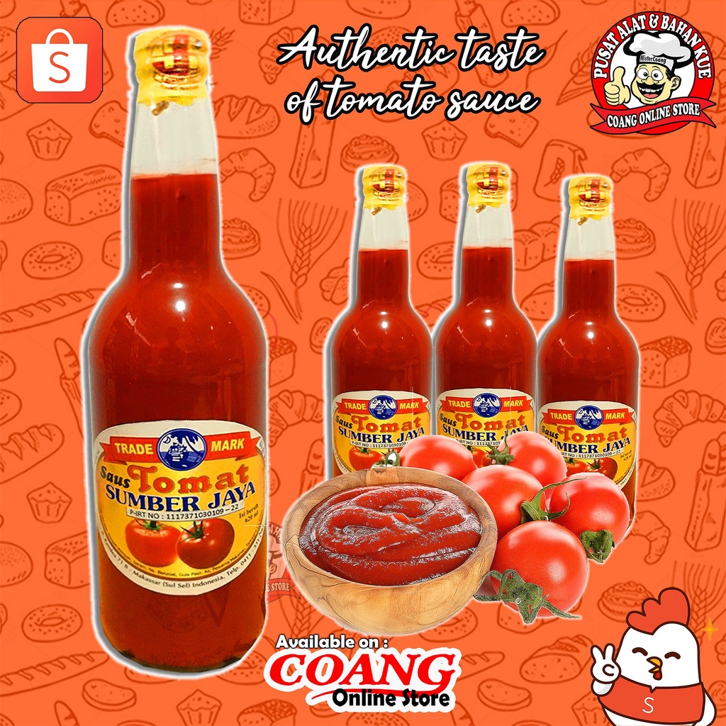 Jual SUMBER JAYA SAUS TOMAT BOTOL 600 ML - KHAS MAKASSAR - SAMBAL TOMAT ...